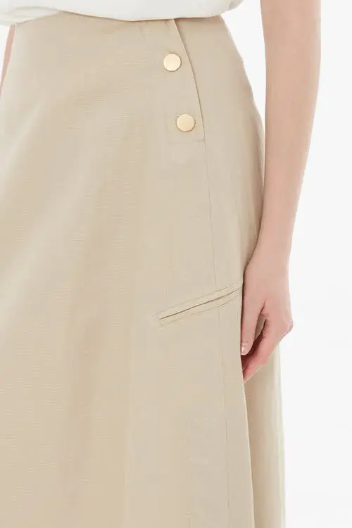 GIZIA Button-closure Maxi Skirt