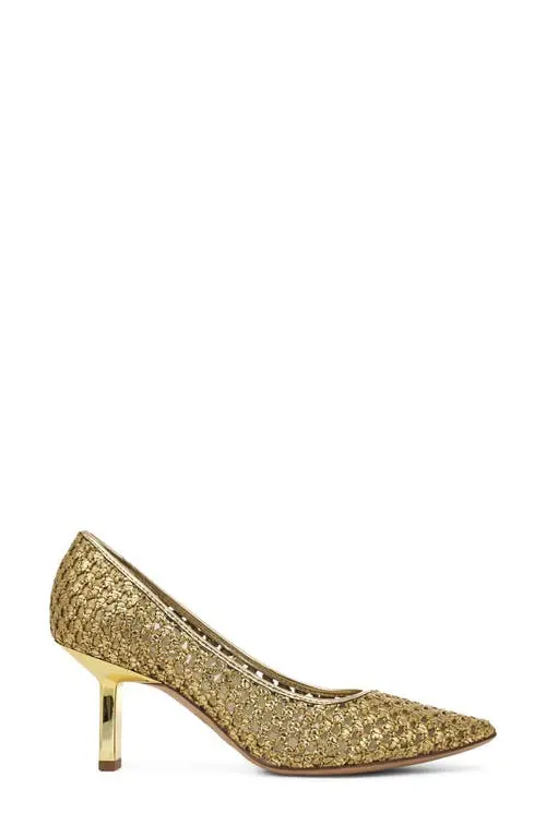 Franco Sarto Julissa Pointed Toe Pump - Gold Woven