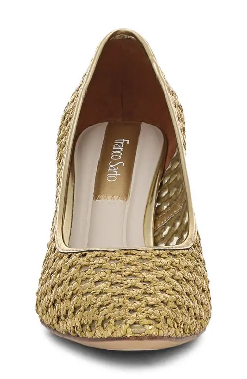 Franco Sarto Julissa Pointed Toe Pump - Gold Woven