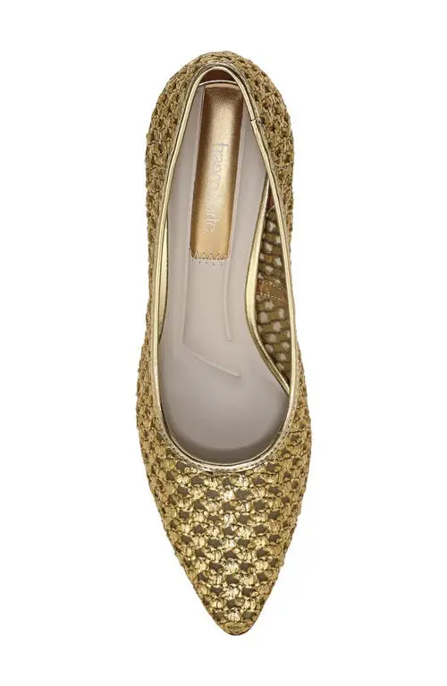 Franco Sarto Julissa Pointed Toe Pump - Gold Woven
