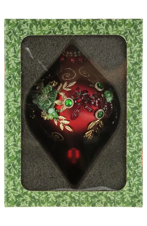 MARK ROBERTS Kings Jewel Extra Fancy Finial Ornament - Red