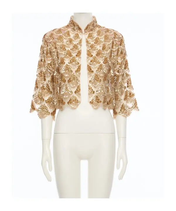 Valentino Garavani Embellished Cropped Jacket - White