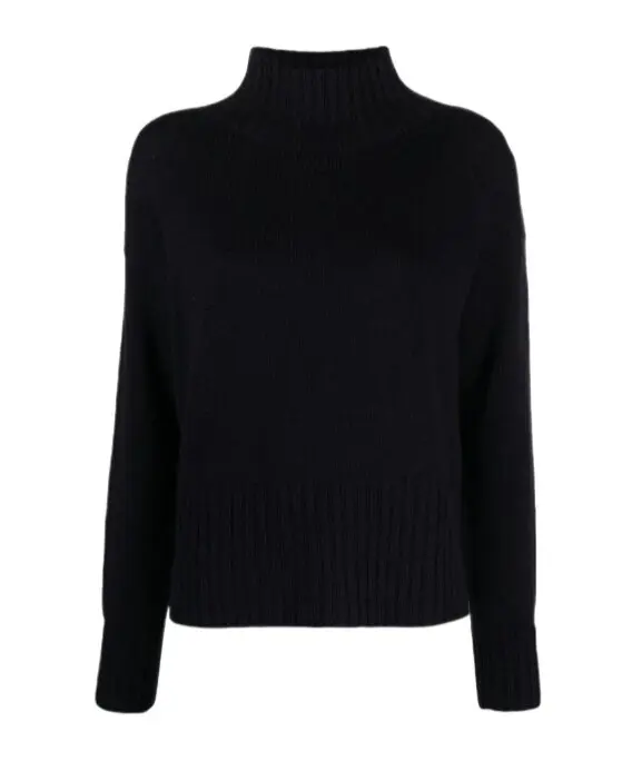 DRUMOHR Turtleneck Knit Top - Navy