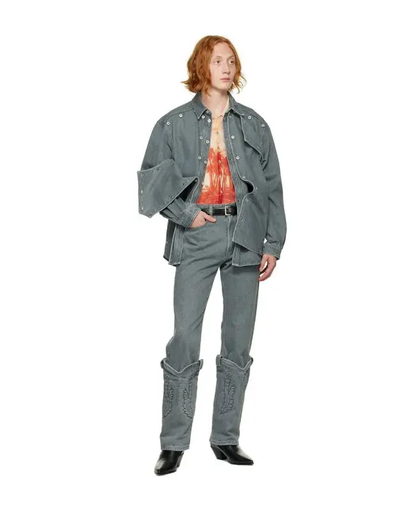 Y/project Classic Button Panel Denim Shirt