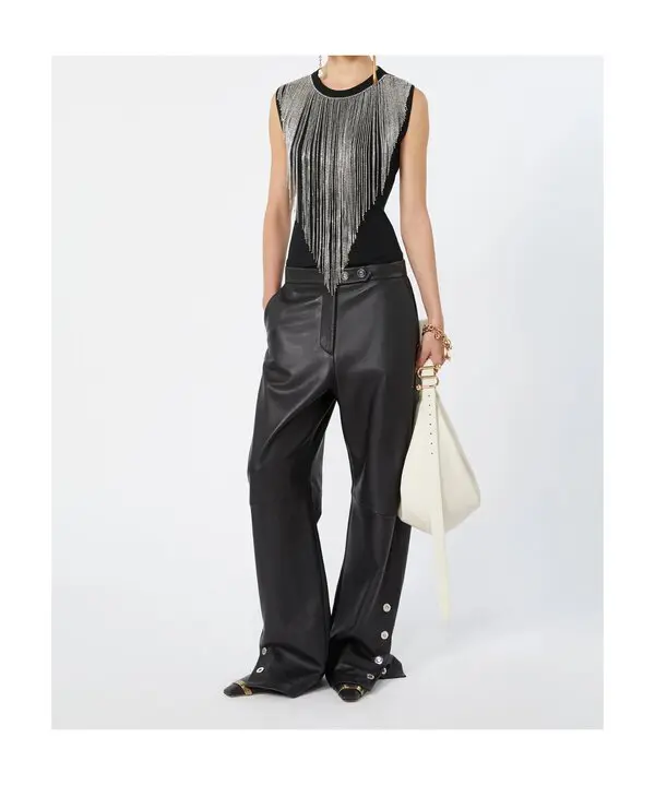 Sportmax Embellished Sleeveless Knit Top - Black
