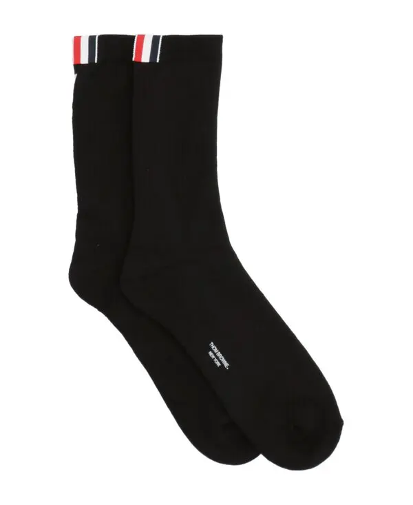Thom Browne 4 Bar Logo Detailed Socks