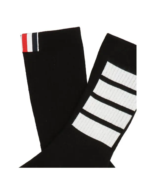 Thom Browne 4 Bar Logo Detailed Socks