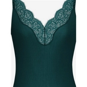 Saint Laurent Lace-trimmed Ribbed Camisole Top