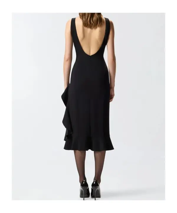 Pinko Off-the-shoulder Midi Dress With Ruffled Accents