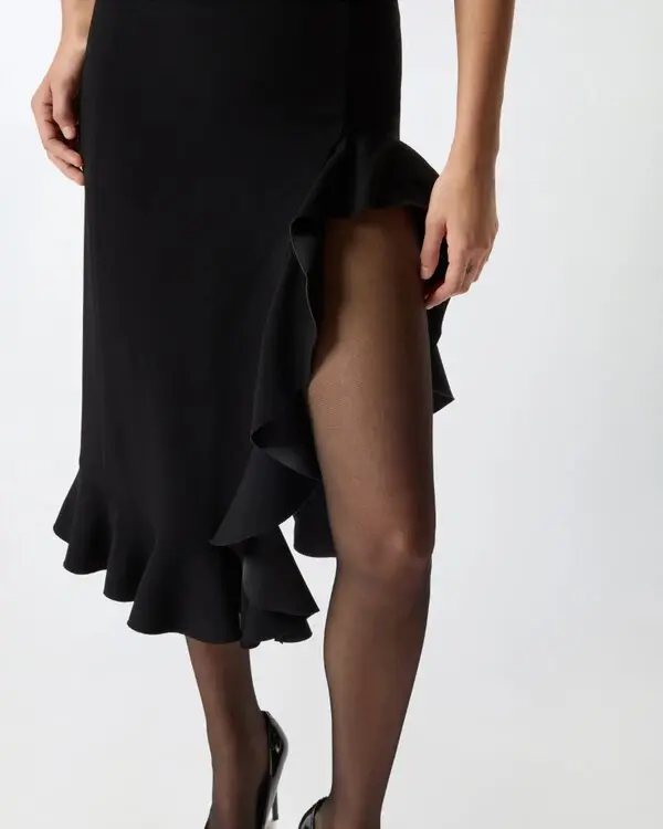 Pinko Off-the-shoulder Midi Dress With Ruffled Accents