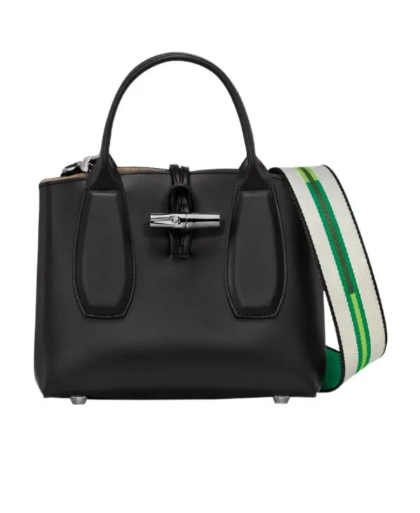 Longchamp Roseau Small Top Handle Bag With Removable Shoulder Strap - Black