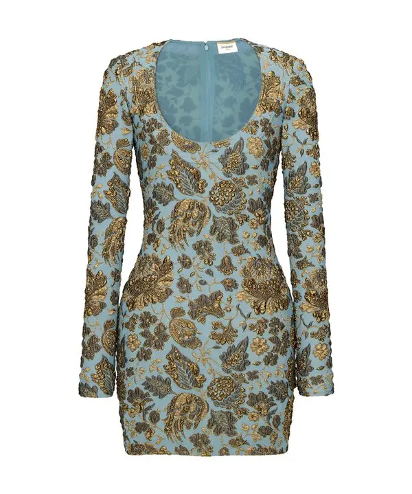 Saint Laurent Low-cut Mini Dress