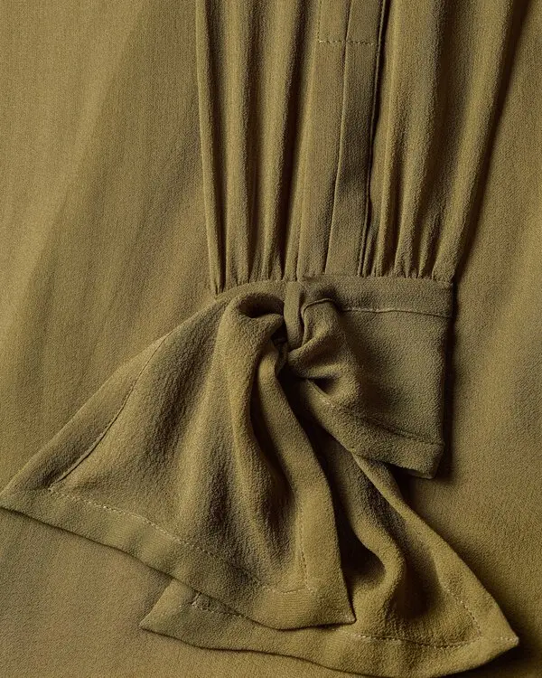 Saint Laurent Silk-crepe Muslin Tie Shirt