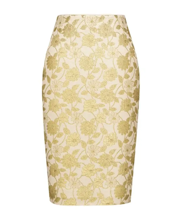 Saint Laurent Brocade Midi Skirt - No