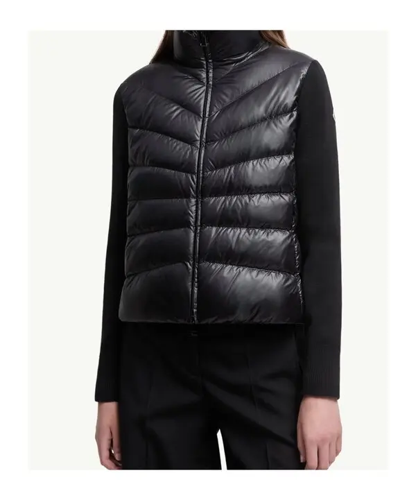 Moncler Padded Wool Zip-up Cardigan