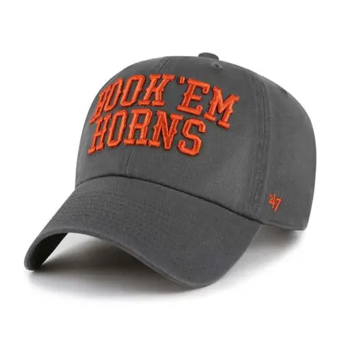 '47 Texas Longhorns Clean Up Adjustable Hat - Charcoal