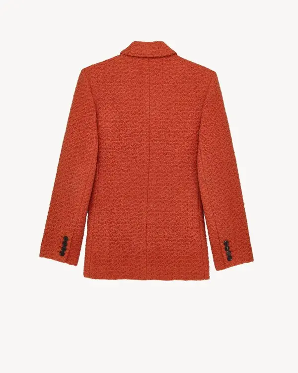 Saint Laurent Single-breasted Jacket In Tweed