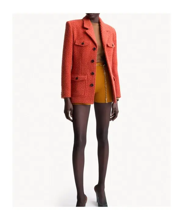 Saint Laurent Single-breasted Jacket In Tweed