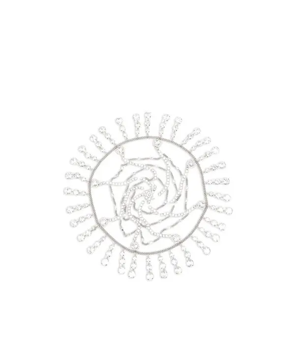 Rabanne Crystal Fringe Headpiece - White
