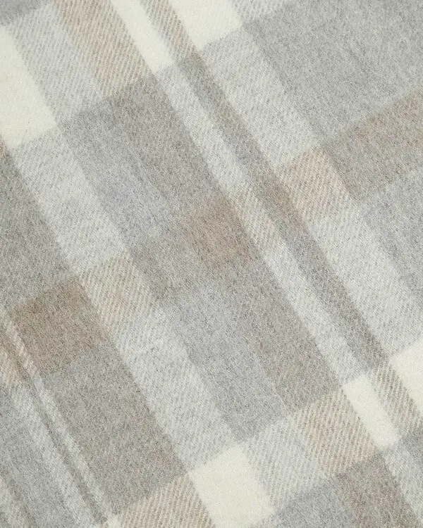 Max Mara Checkered Fringed Scarf