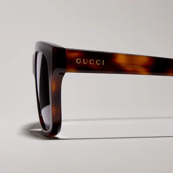 Gucci Low Nose Bridge Fit Rectangular Sunglasses