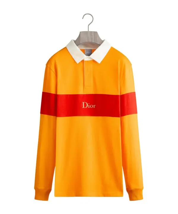 Dior Long-sleeved Rugby Shirt, Relaxed Fit - Yellow
