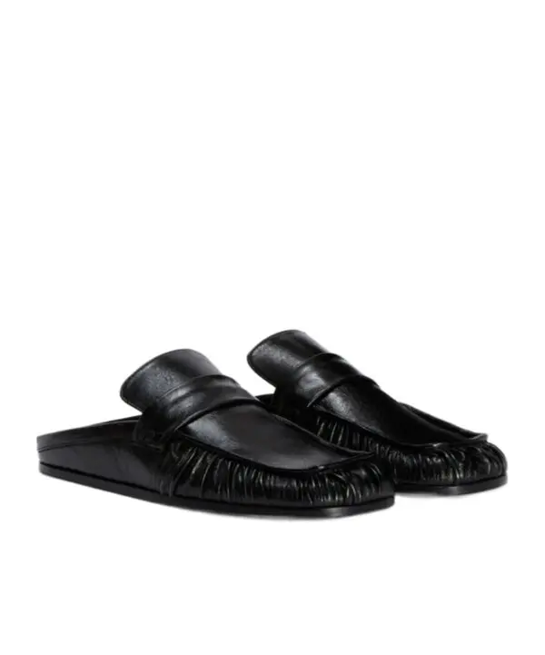 JIL SANDER Squared Toe Nappa Leather Mules
