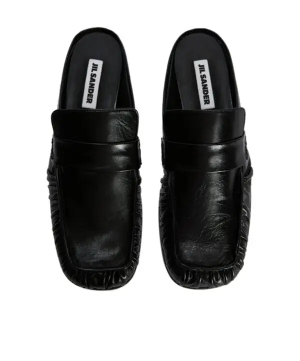JIL SANDER Squared Toe Nappa Leather Mules