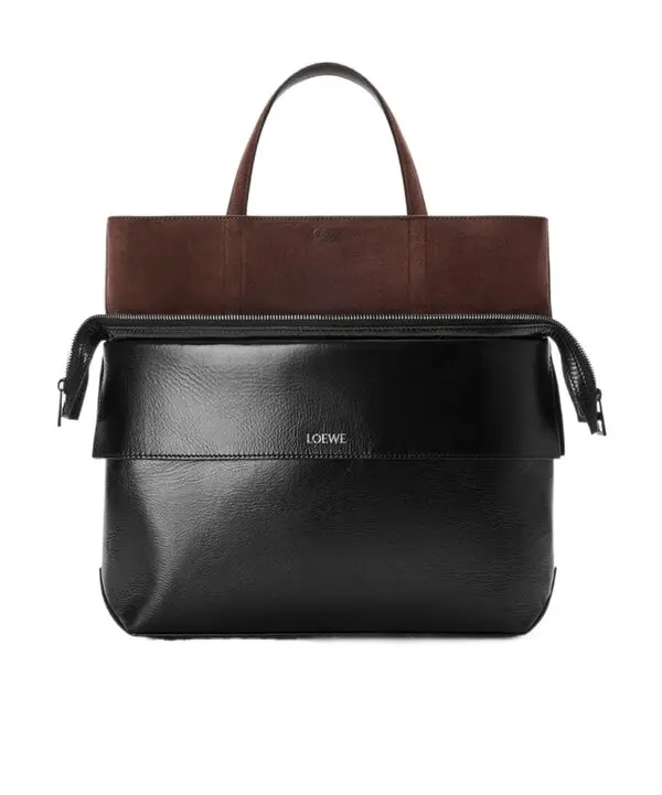 Loewe Small Switch Tote Bag - Black/espresso