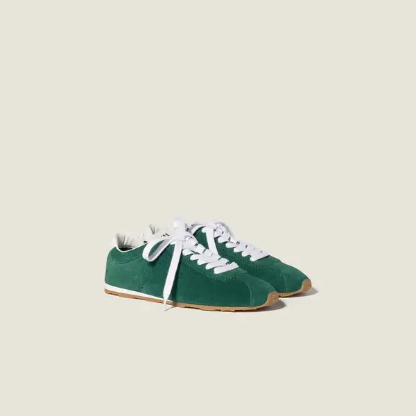 Miu Miu Plume Suede Sneakers