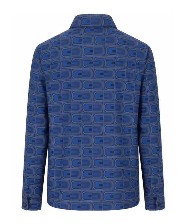 LAURA URBINATI Geometric Print Long-sleeved Pajama Top