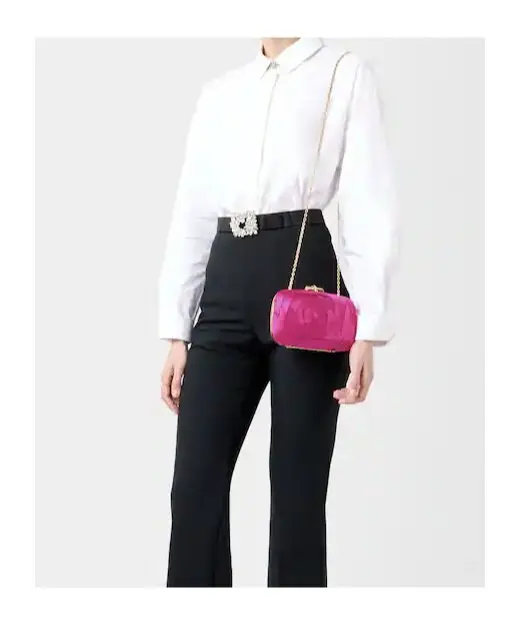 ROGER VIVIER Quilted Box Shoulder Bag - Pink
