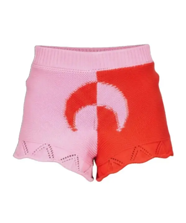 MARINE SERRE Crochet Knit Shorts