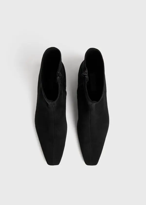 TOTEME Zipped Suede Pointed-toe Boots