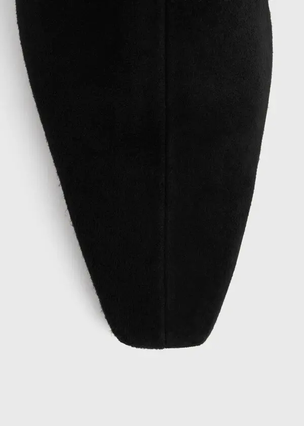 TOTEME Zipped Suede Pointed-toe Boots