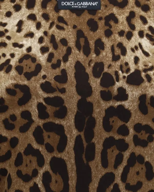Dolce & Gabbana Leopard Print Cropped T-shirt - Black