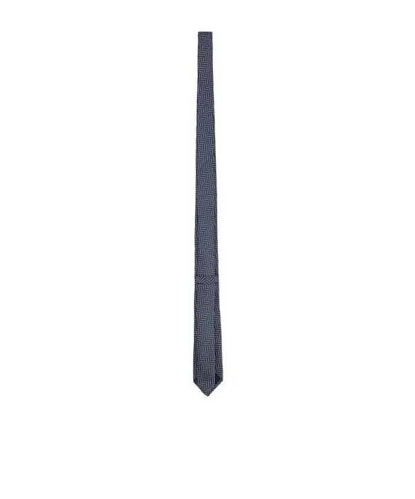 TOM FORD Herringbone Pattern Neck Tie - Gray