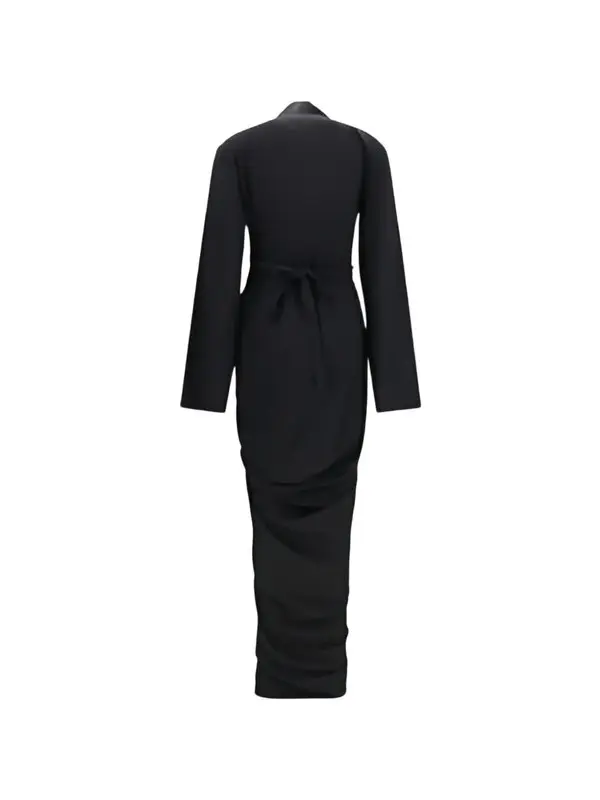Rick Owens Wrap Draped Long Dress