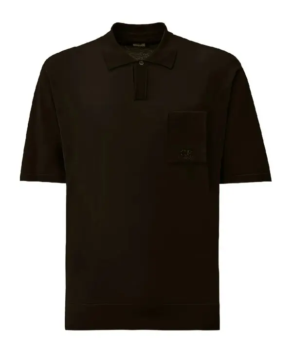 C.P. COMPANY Short-sleeved Polo Shirt - Black