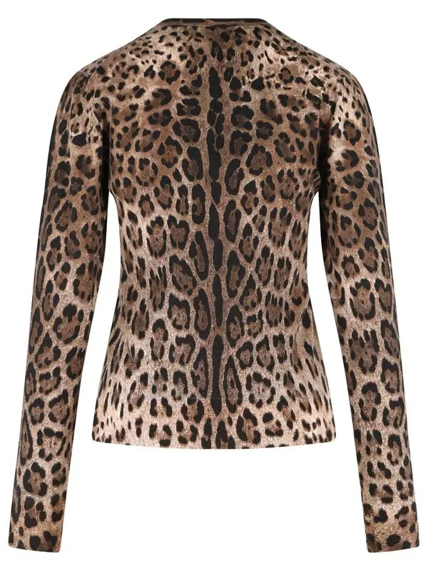 Dolce & Gabbana Dolce Gabbana Leopard Printed Knitted Jumper