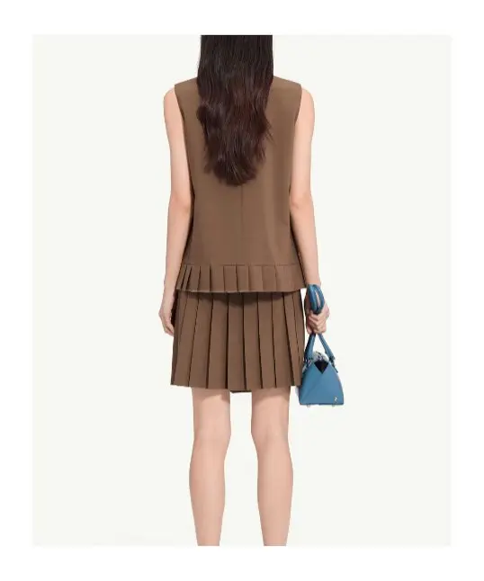 MAISON MARGIELA Pleated Wool Blend Sleeveless Top