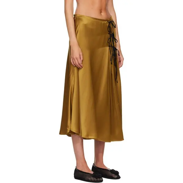 GANNI Tie String Midi Skirt