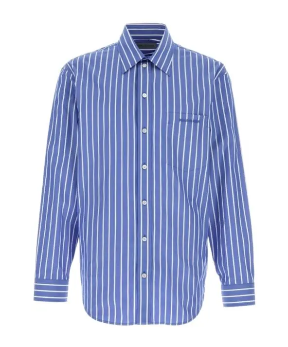Balenciaga Striped Shirt - Blue