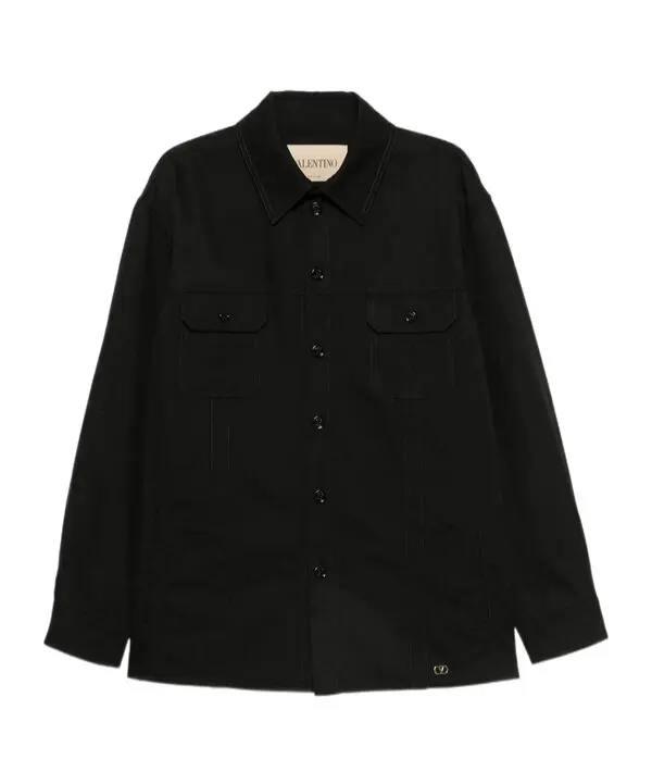 Valentino Garavani Button-up Gabardine Shirt Jacket