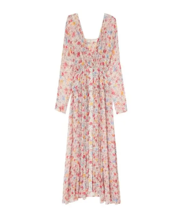 GANNI Floral Silk Dress - No