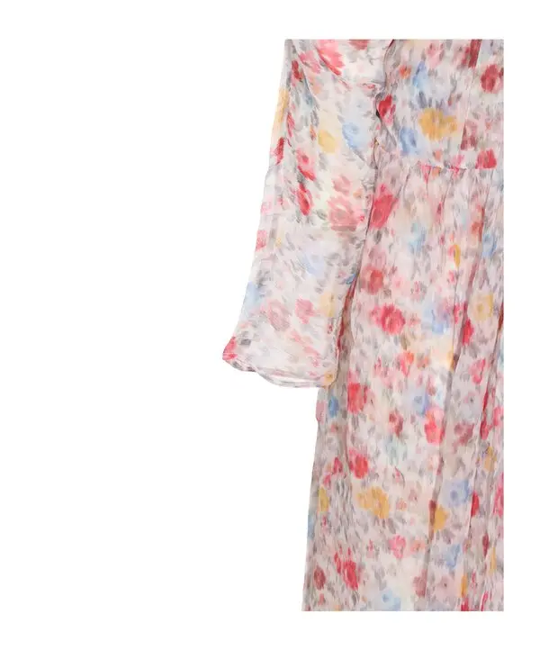GANNI Floral Silk Dress