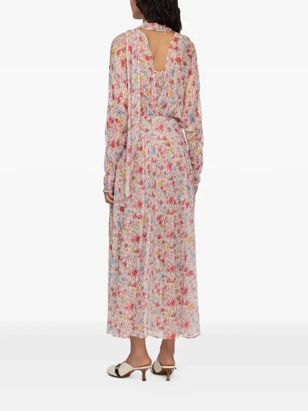 GANNI Floral Silk Dress