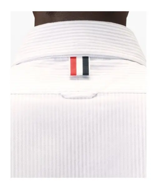 Thom Browne 4-bar Striped Shirt - Medium Gray