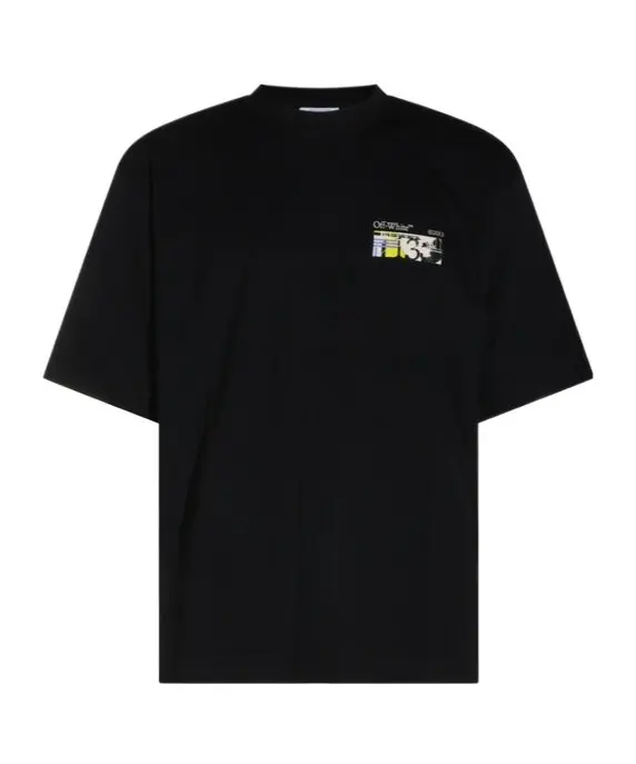 Off-White Arrows-print Cotton T-shirt - Black