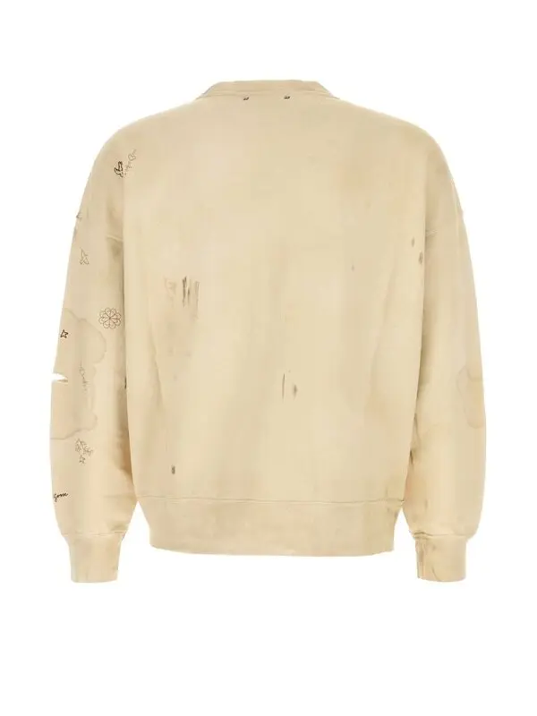 GOLDEN GOOSE Distressed Printed Crewneck Sweatshirt